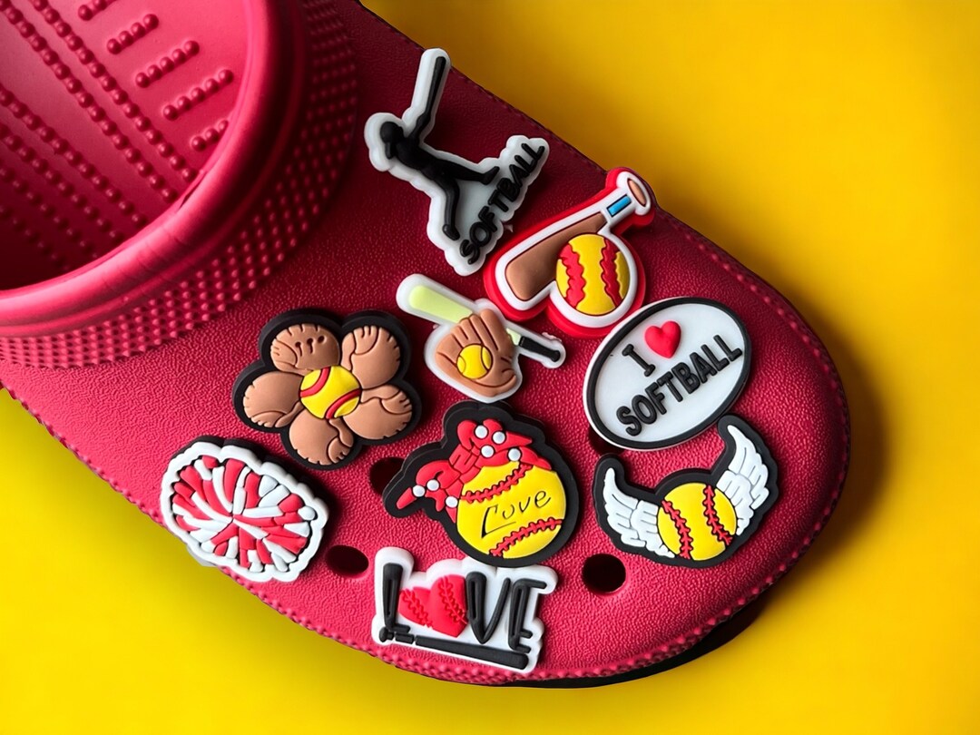 Softball Croc Charms, Sports Croc Charms, Softball Shoe Charms - Etsy