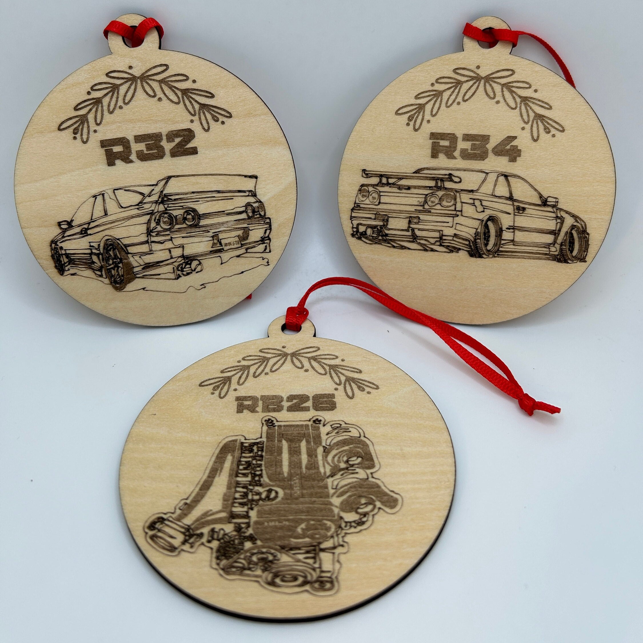 JDM Nissan Skyline Christmas Ornament R32 R34 R35 VR38 RB26 Decorations ...