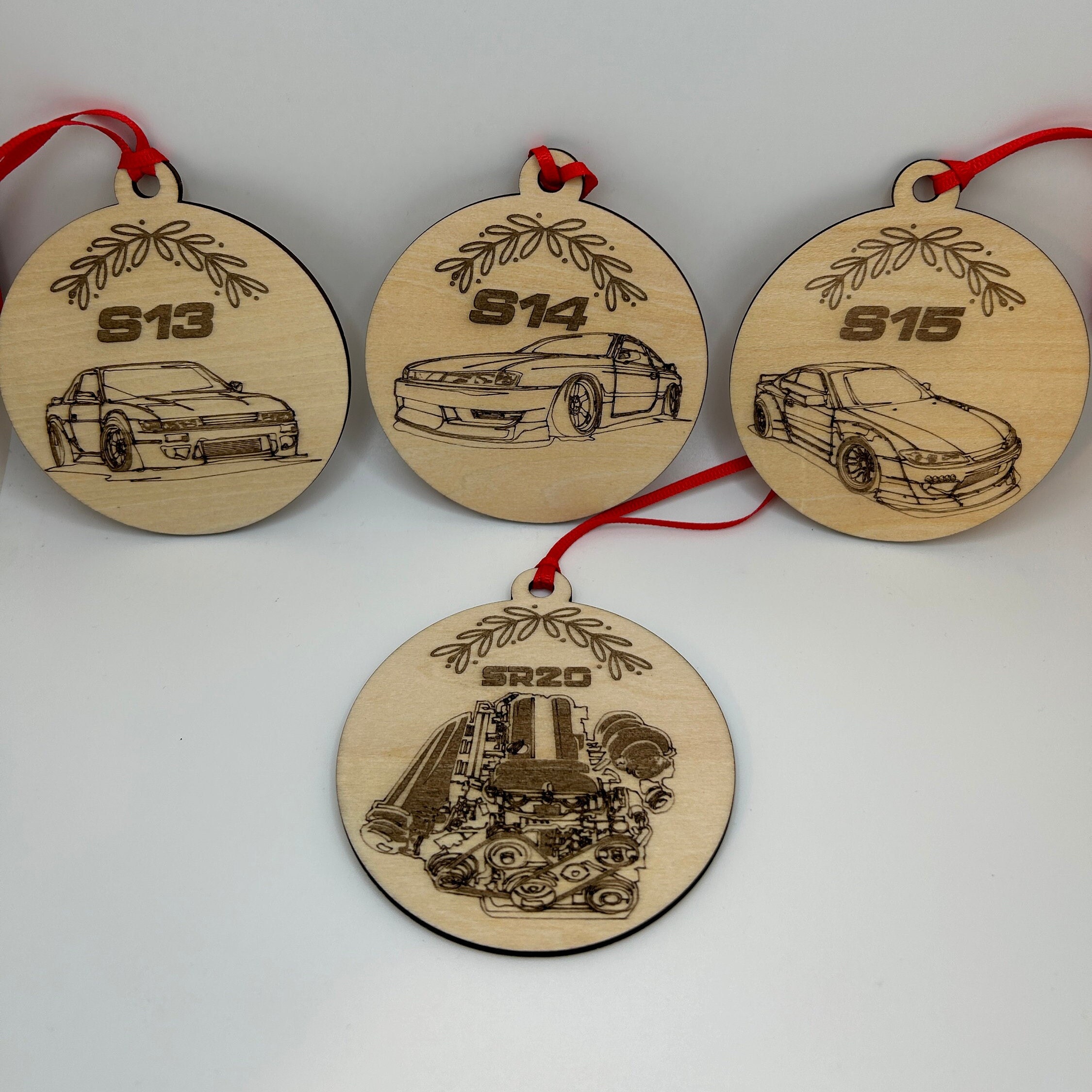 JDM Nissan 240SX Wooden Christmas Ornaments Decorations S Chassis S13 ...