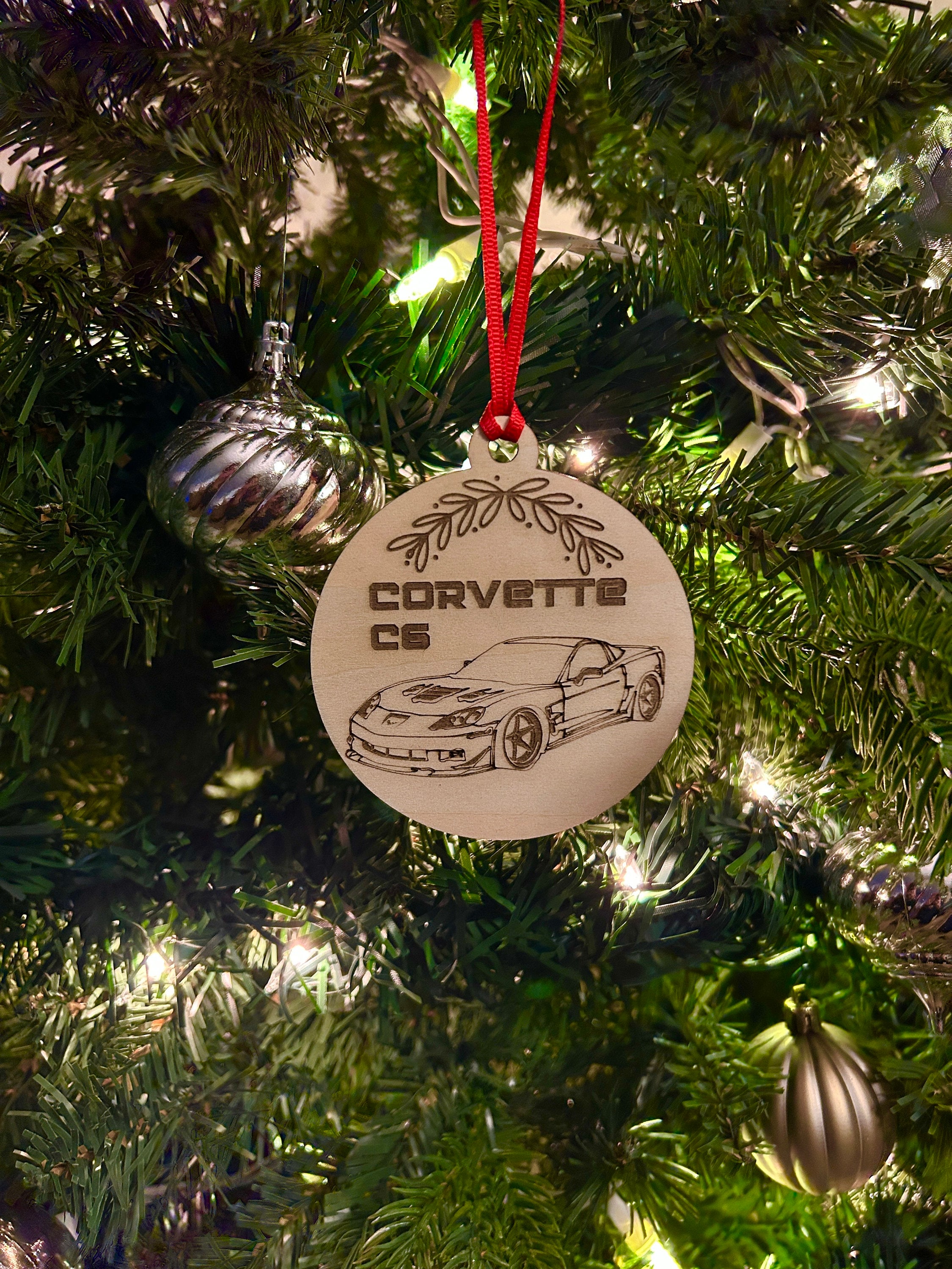 Chevrolet Corvette C6 Christmas Ornament Wood Engraved - Etsy