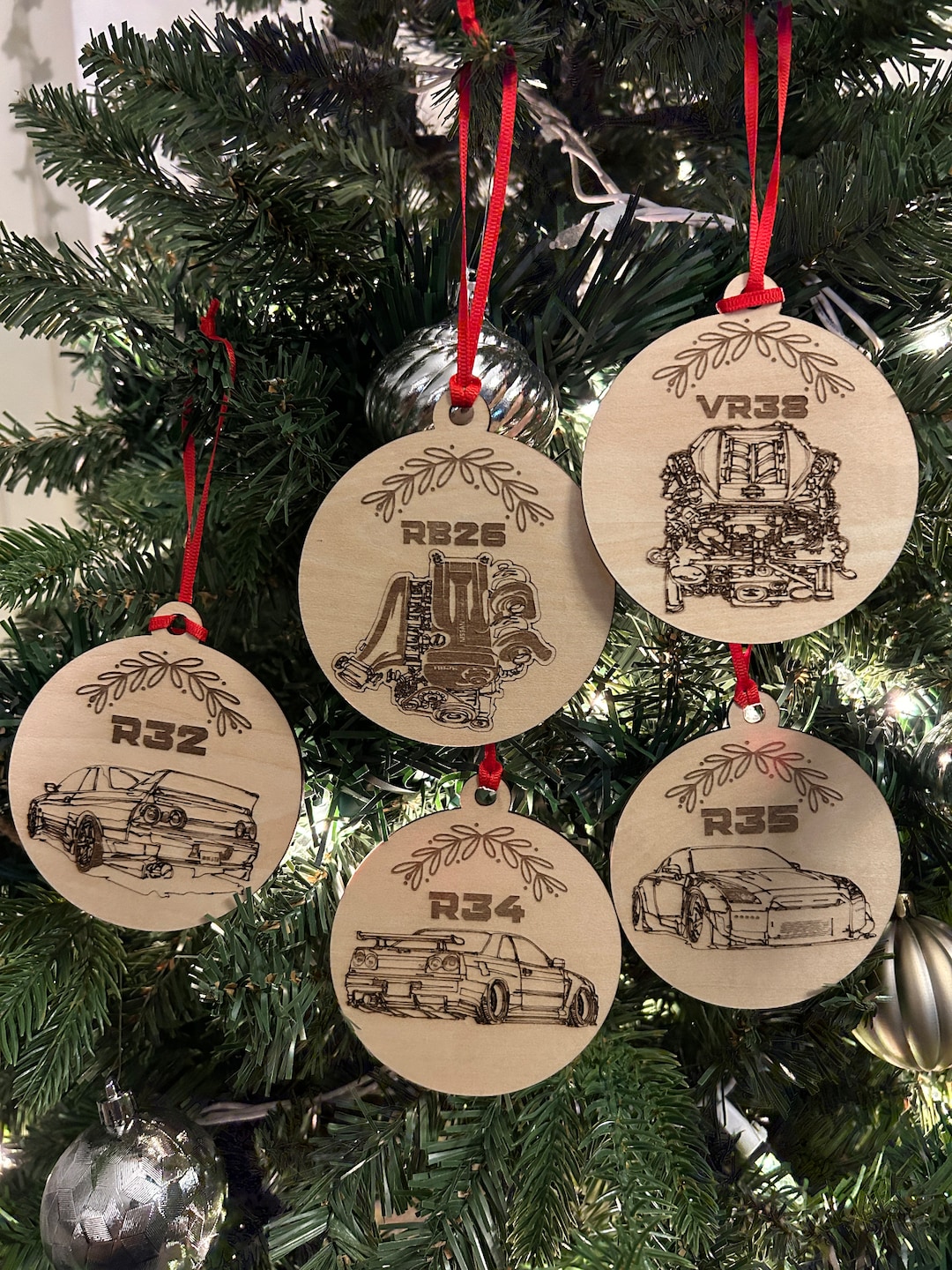JDM Nissan Skyline Christmas Ornament R32 R34 R35 VR38 RB26 Decorations ...
