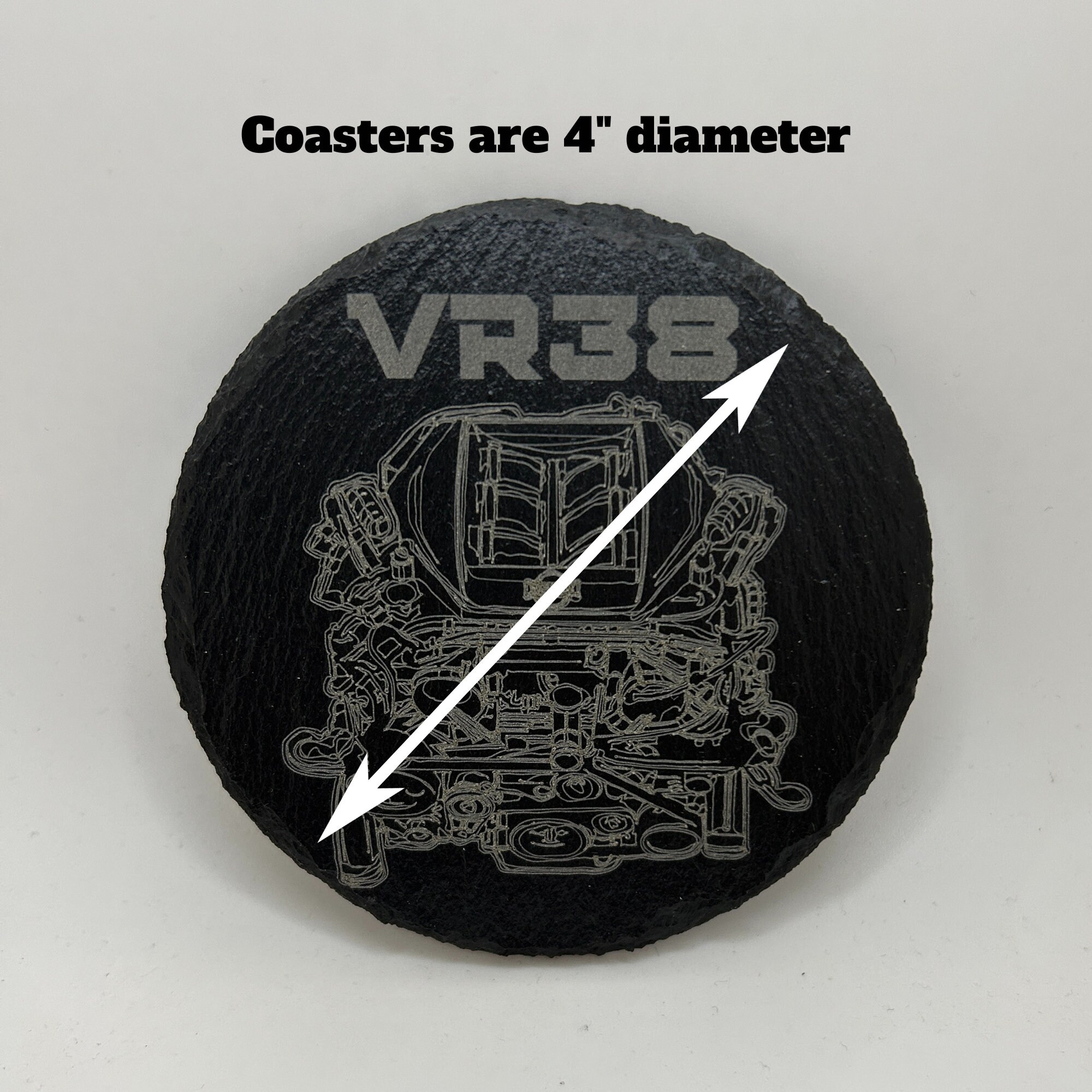 JDM Nissan Skyline R35 GTR VR38 Engine Coaster Slate - Etsy