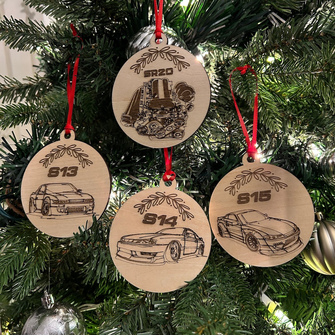 JDM Nissan 240SX Wooden Christmas Ornaments Decorations S Chassis S13 ...