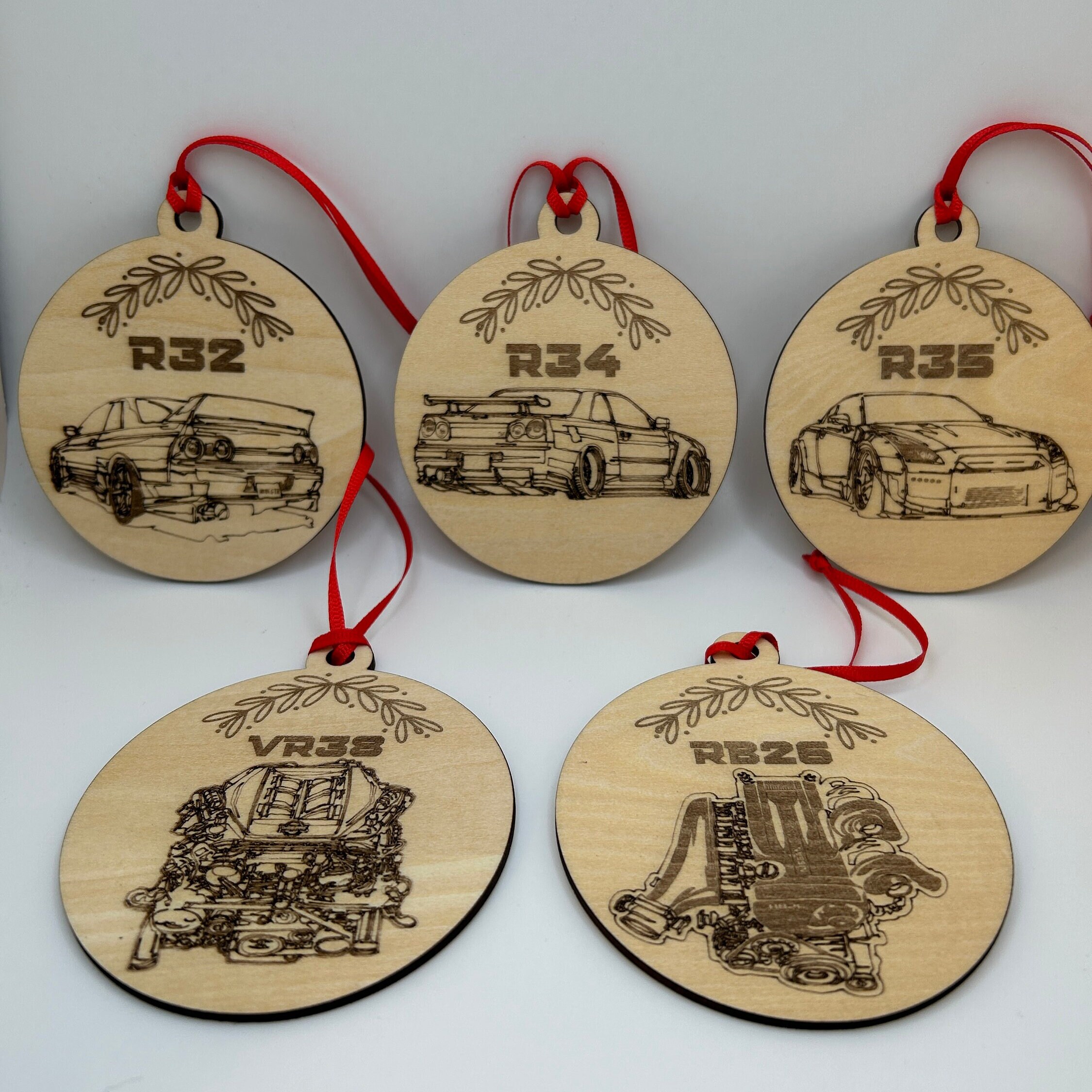 JDM Nissan Skyline Christmas Ornament R32 R34 R35 VR38 RB26 Decorations ...