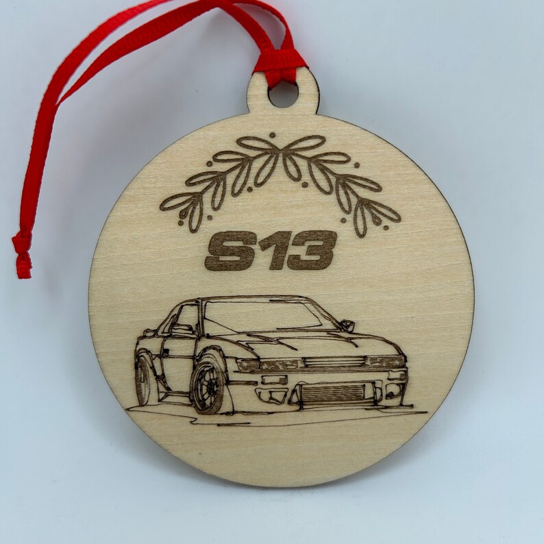 JDM Nissan 240SX Wooden Christmas Ornaments Decorations S Chassis S13 ...