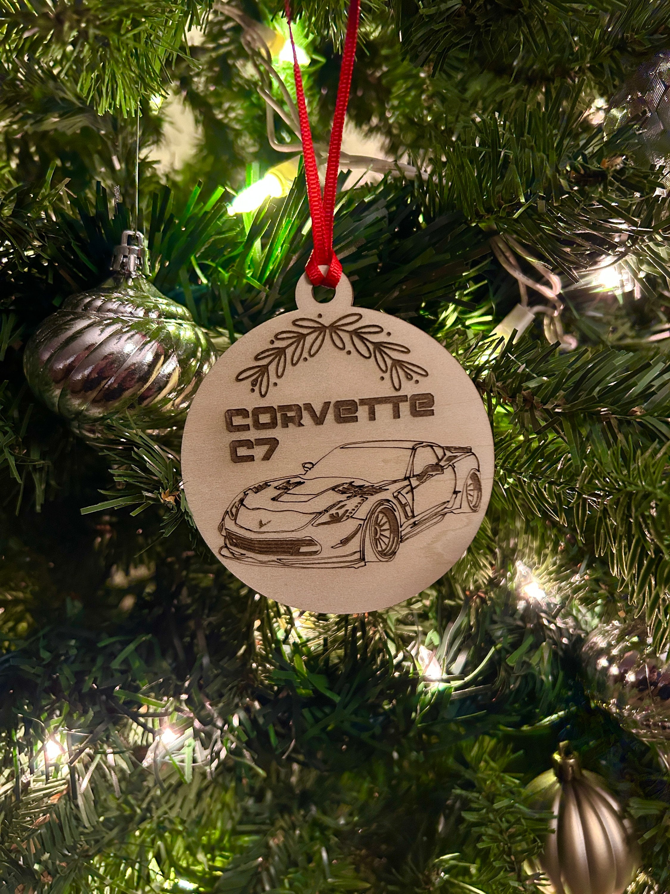 Chevrolet Corvette C7 Christmas Ornament Wood Engraved - Etsy