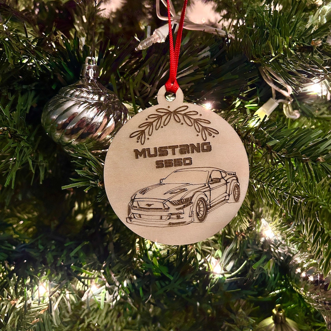 Ford Mustang S550 Christmas Ornament Wood Engraved - Etsy