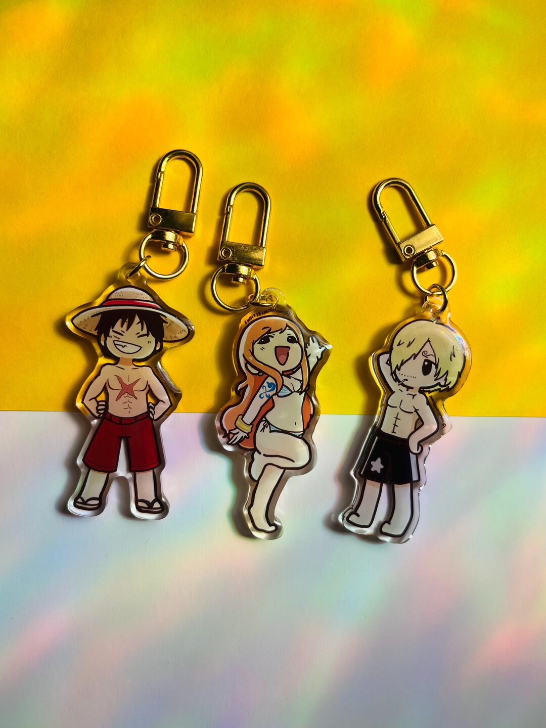 2” One Piece Beach Themed Acrylic Keychains - Etsy