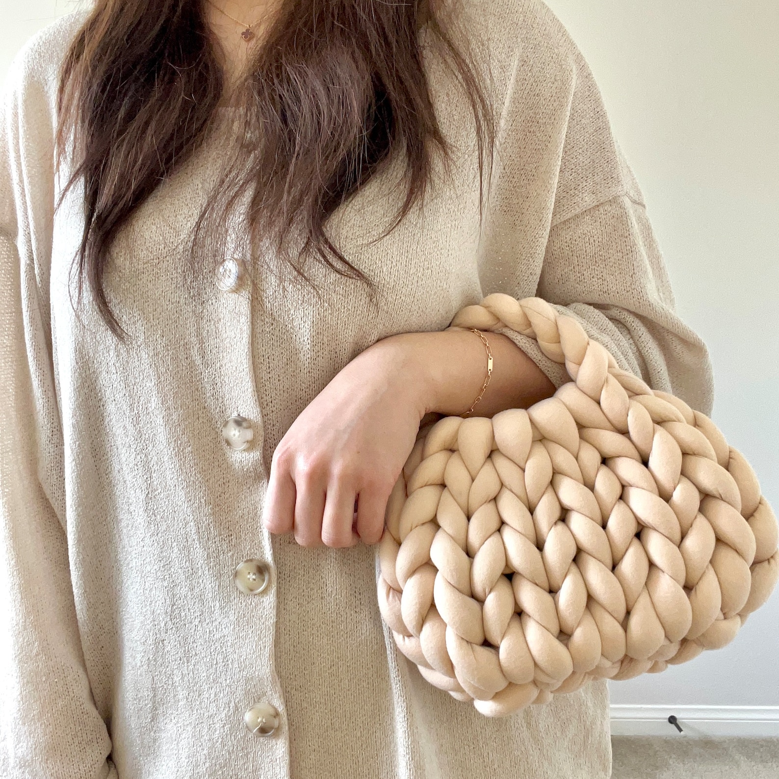 Customizable Chunky Yarn Bag Chunky Knit Bag free Shipping - Etsy