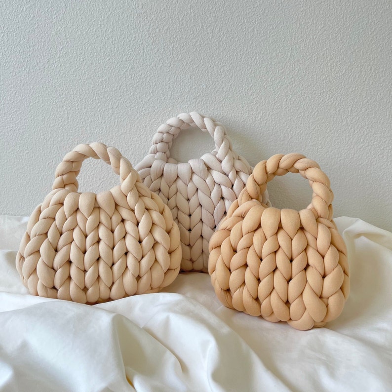 Customizable Chunky Yarn Bag, Chunky Knit Bag (free Shipping) - Etsy