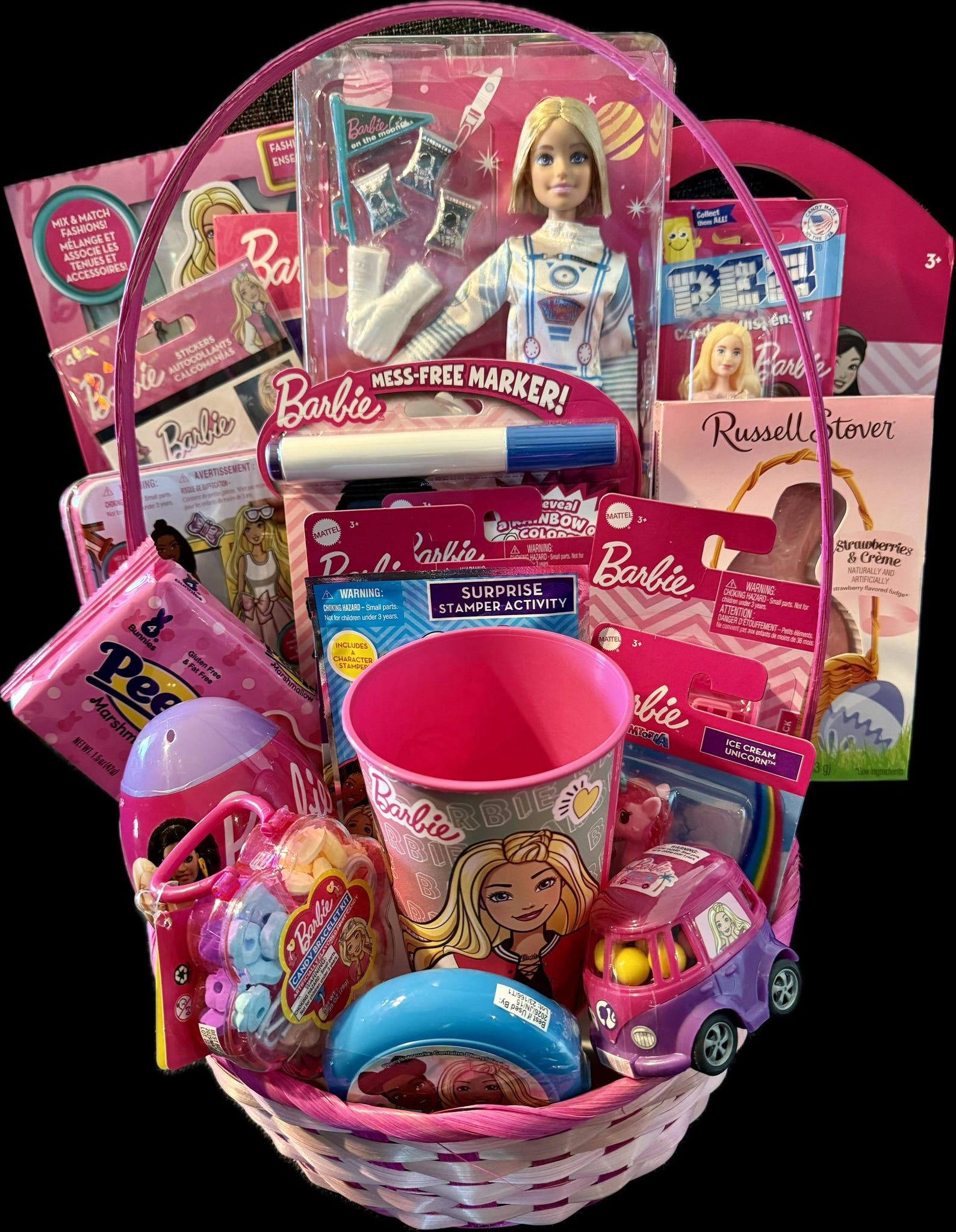Barbie 10+ Item Bundle in Pre Filled Easter Basket Candy- One of a Kind ...