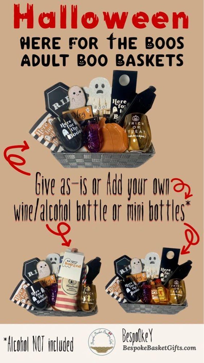 Here for the Boos Gift Basket - Halloween Hostess Gift -boo Your ...