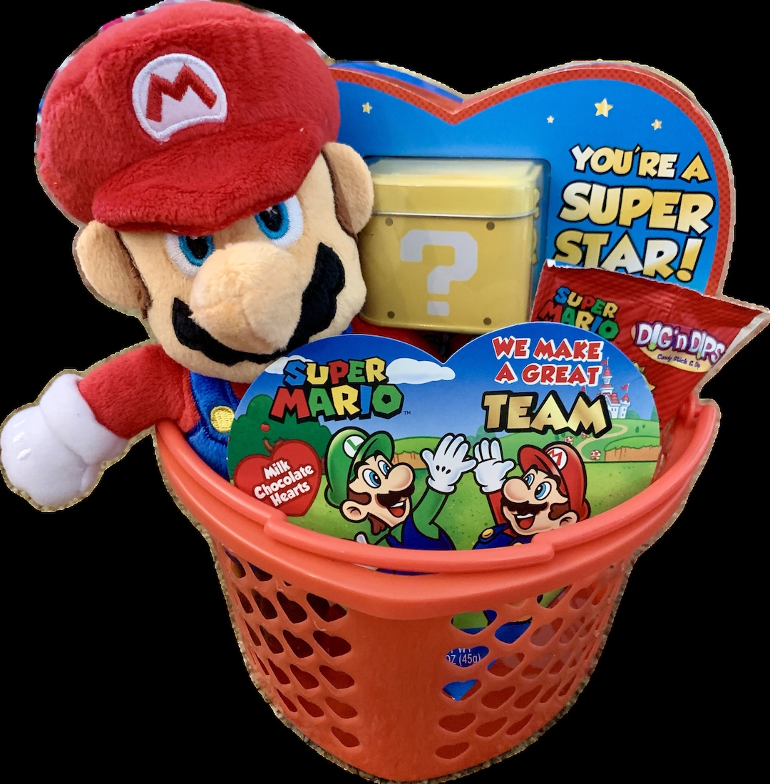 Super Mario Valentine Item Bundle Gift Basket - Valentine’s Day Gift ...