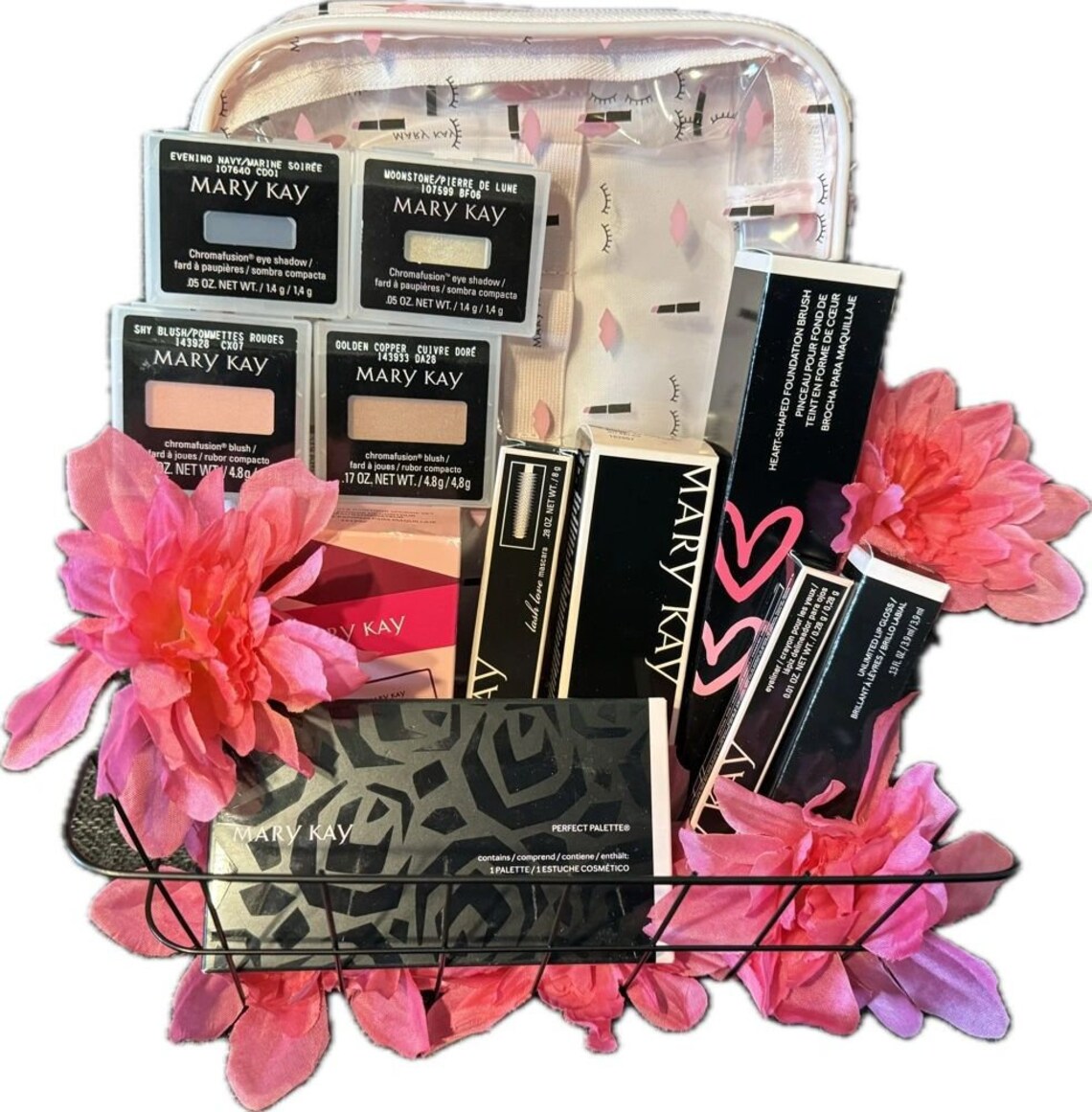 Pretty in Pink, Mary Kay Makeup Bundle in Gift Basket- Unique Luxury ...