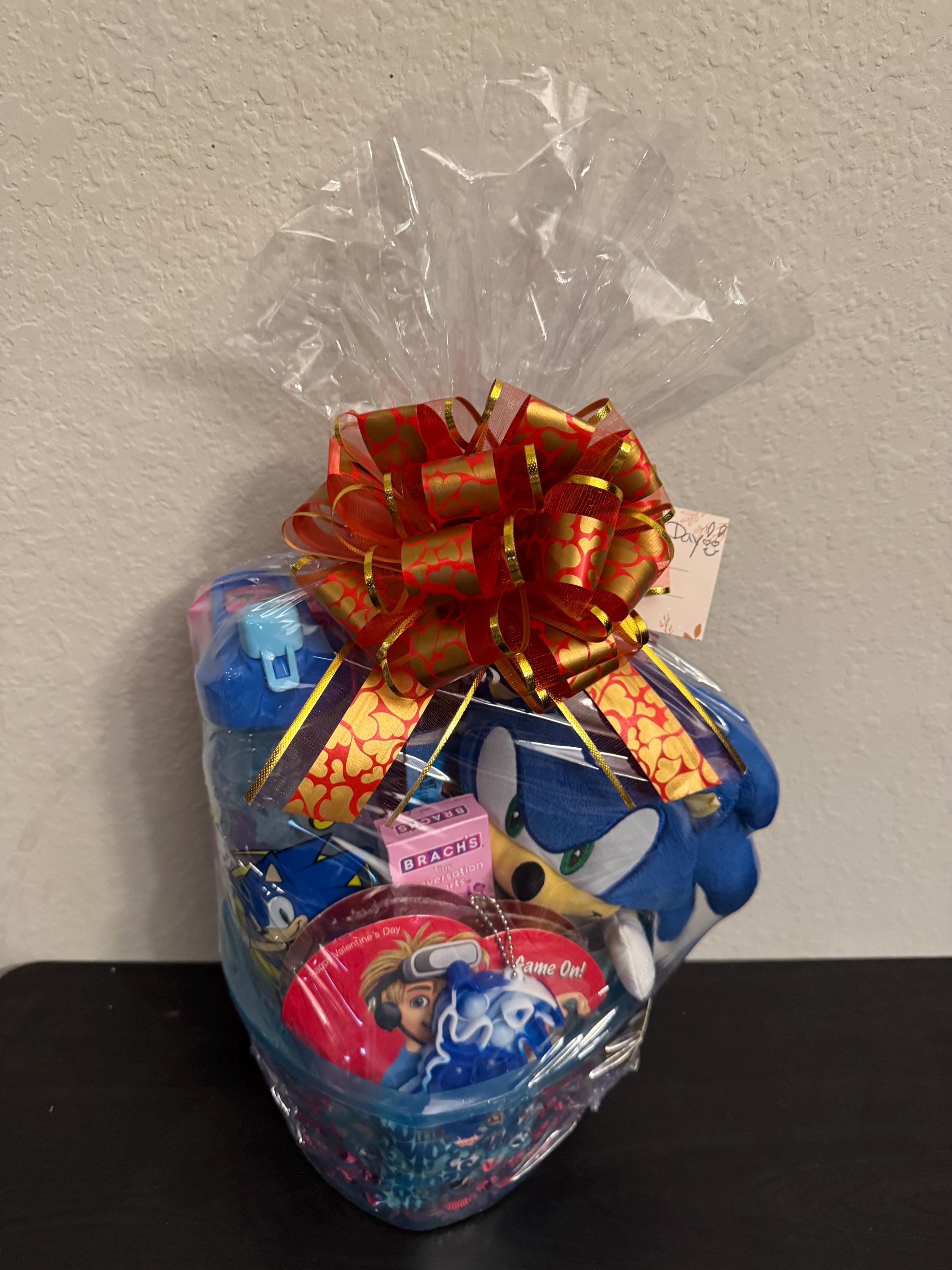 Sonic the Hedgehog Valentine Basket - Valentine’s Day Gift for Kids ...