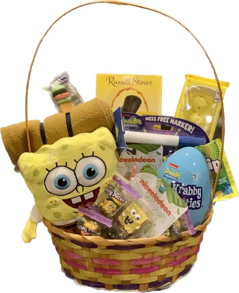 Spongebob Item Bundle in Gift Basket - Unique Gift for Teen, Tween, Kid ...