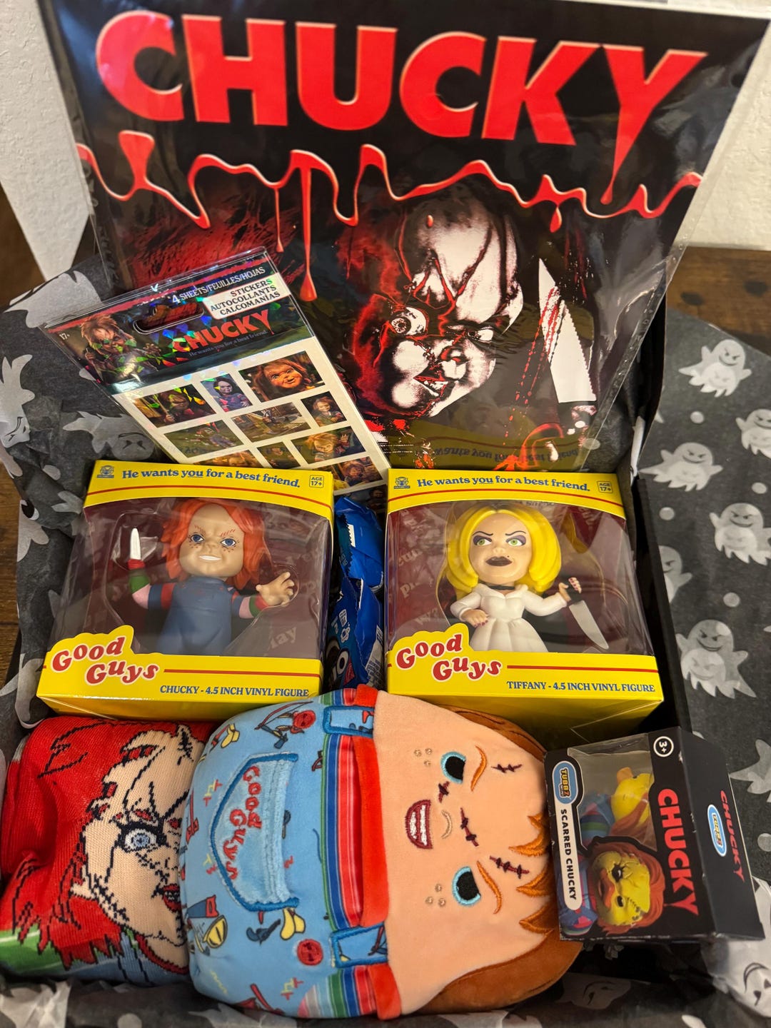 Chucky Halloween Boo Basket Gift Box-child’s Play Scary Horror Movie ...