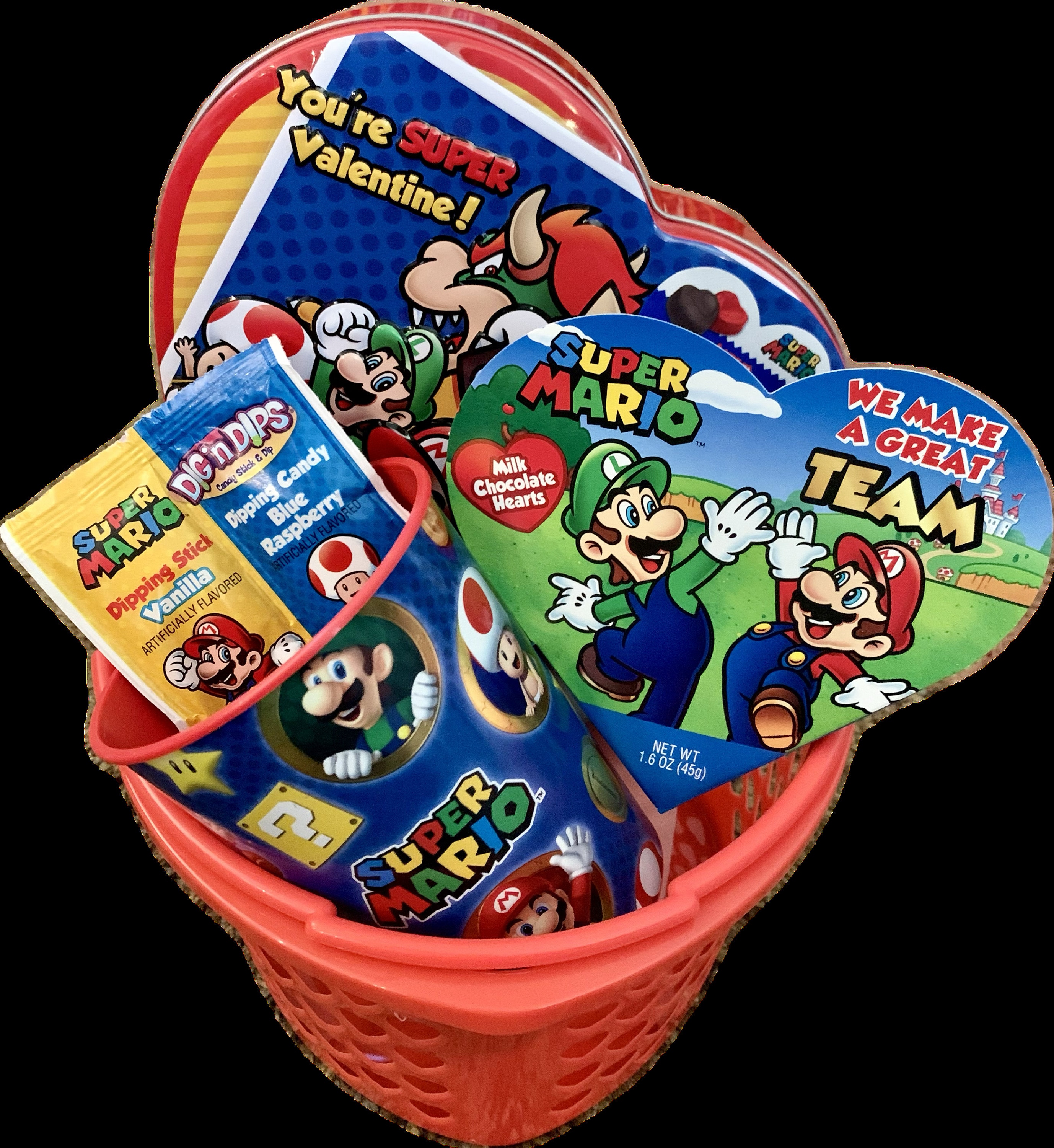 Super Mario Valentine Item Bundle Gift Basket - Valentine’s Day Gift ...