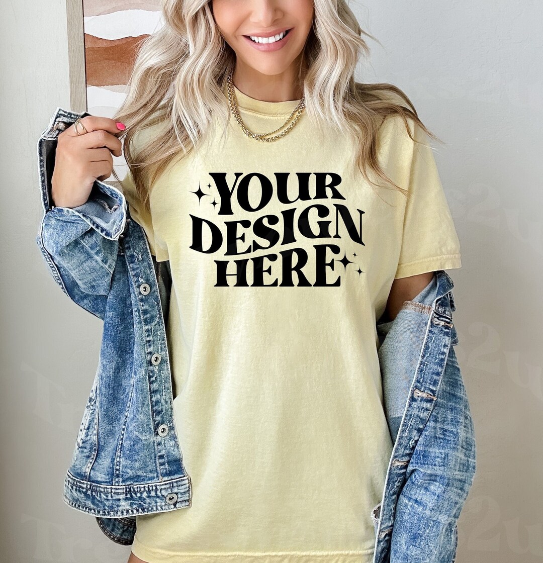 Butter Comfort Colors C1717 Mockup, Comfort Colors Mockup, 1717 Butter ...