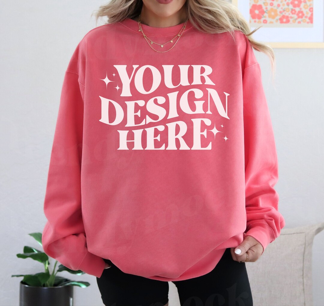 Watermelon Comfort Colors Mockup 1566 Crewneck Mockup Comfort Colors ...