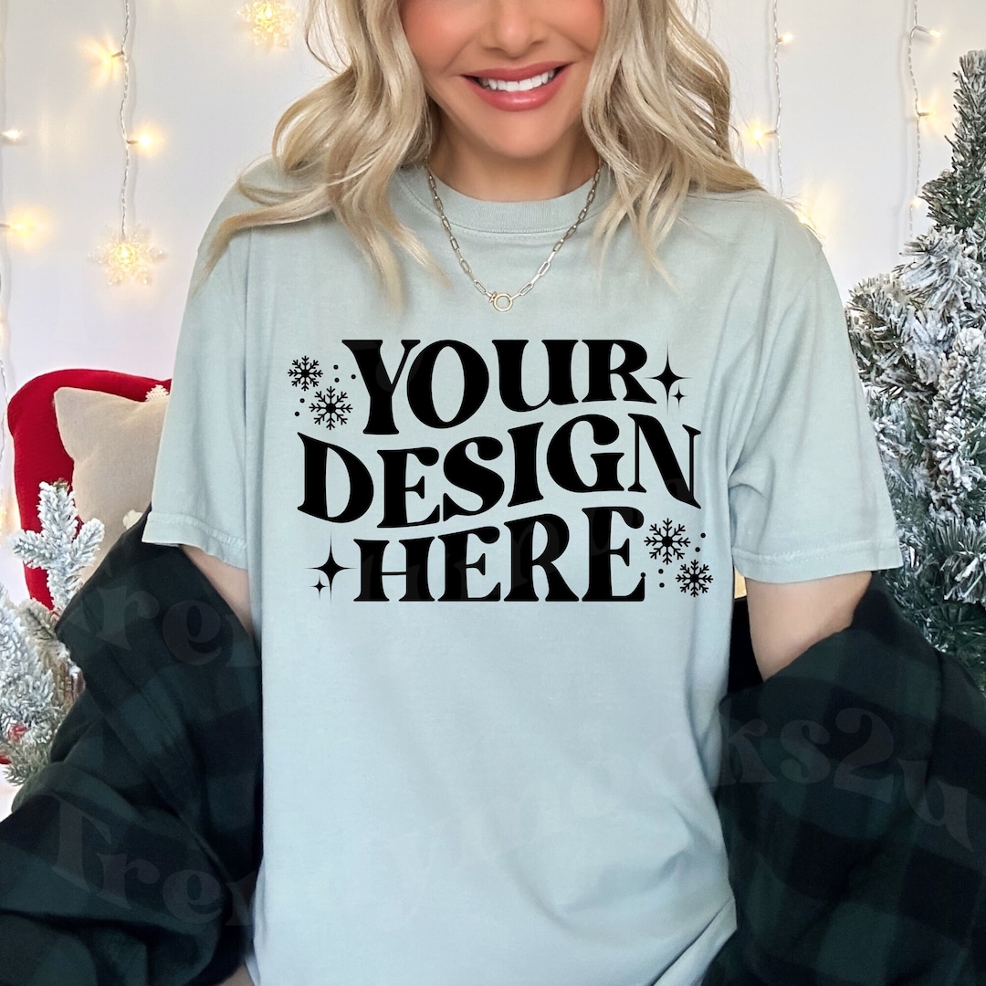 Comfort Colors 1717 Mockup Bay, Comfort Colors Christmas Mockup ...