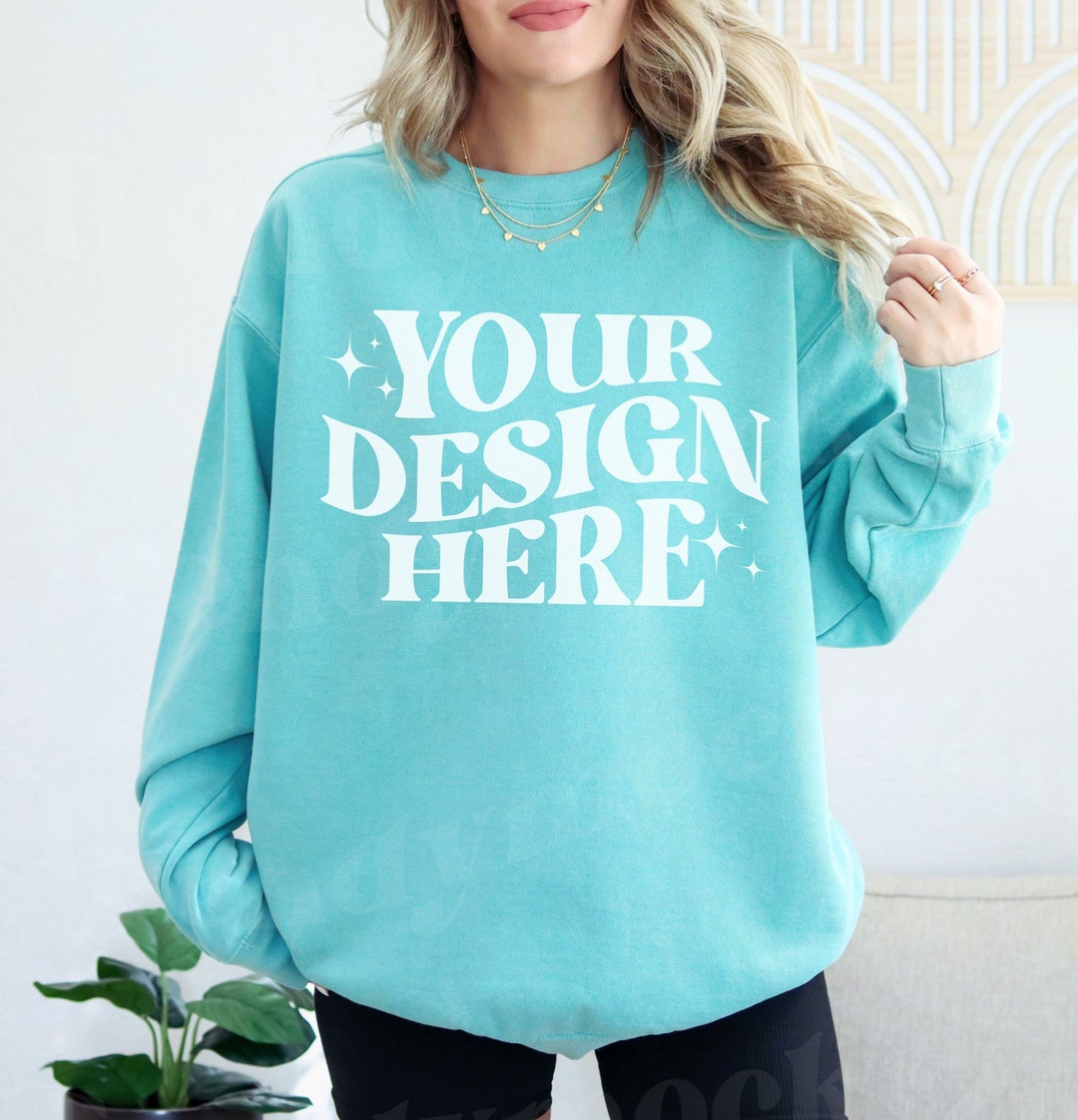 Chalky Mint Comfort Colors 1566 Mockup, C1566 Chalky Mint Mockup ...