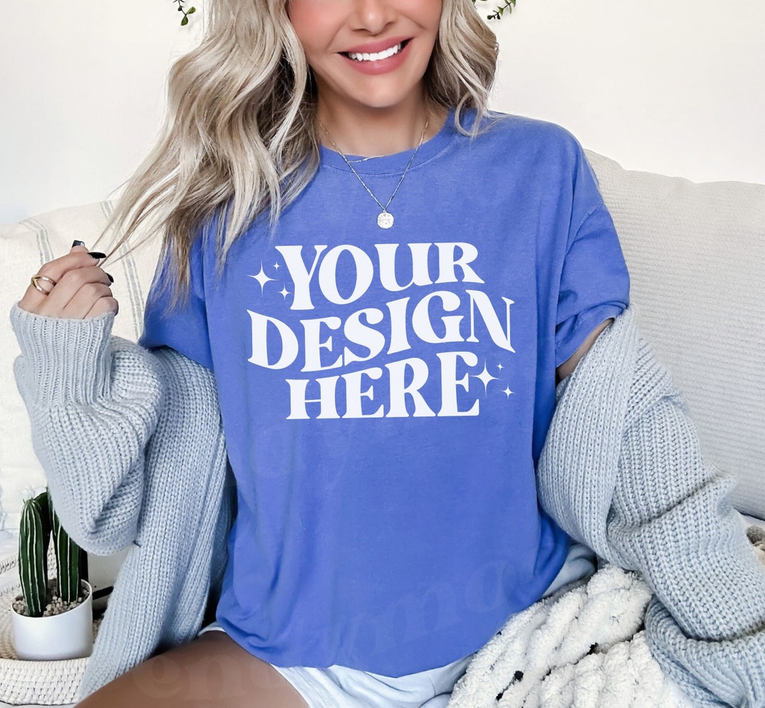 Flo Blue Comfort Colors 1717 Mockup Comfort Colors Flo Blue - Etsy