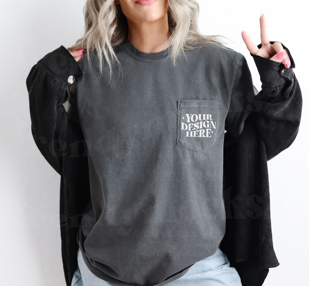 Comfort Colors 6030 Pepper Shirt Mockup, Comfort Colors 6030 Mockup ...