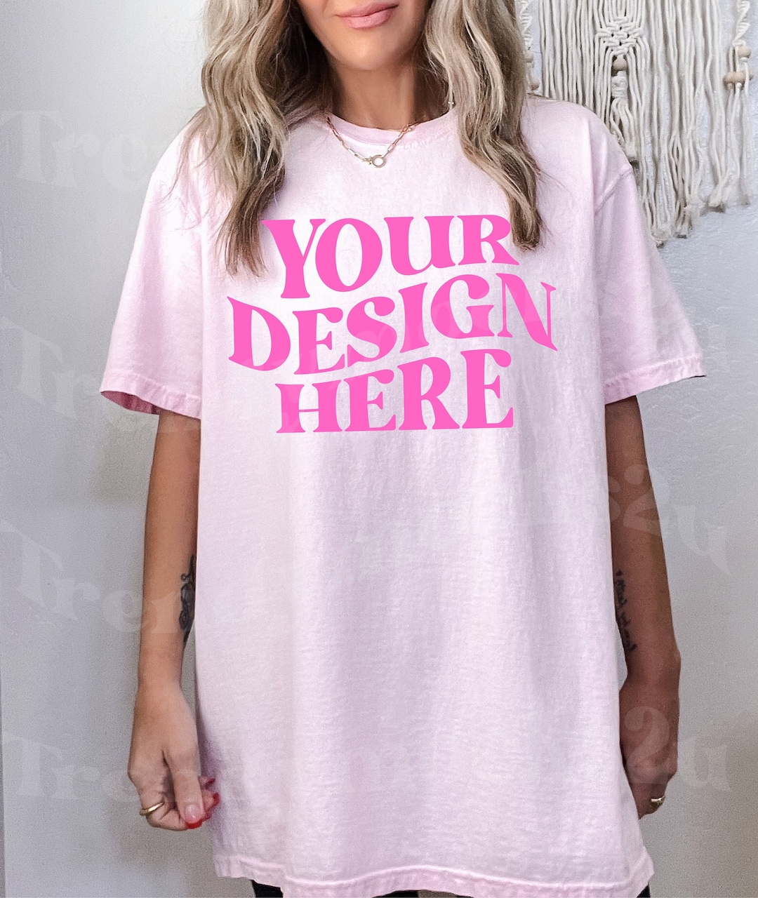 Comfort Colors Blossom Mockup, Your Design Here, Comfort Colors 1717 ...