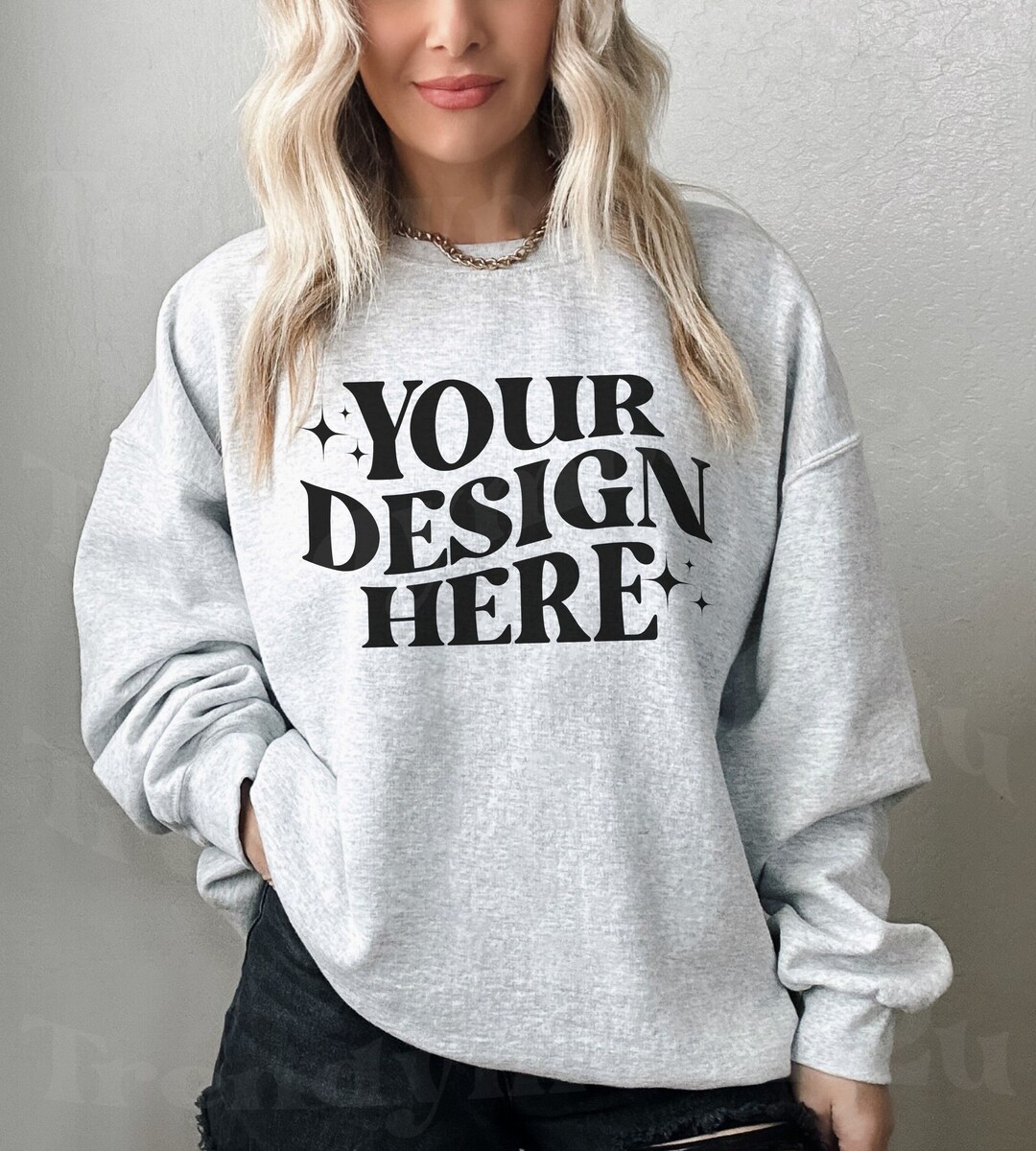 Gildan Ash Sweatshirt Mockup Gildan 18000 Mockup Ash Gildan - Etsy