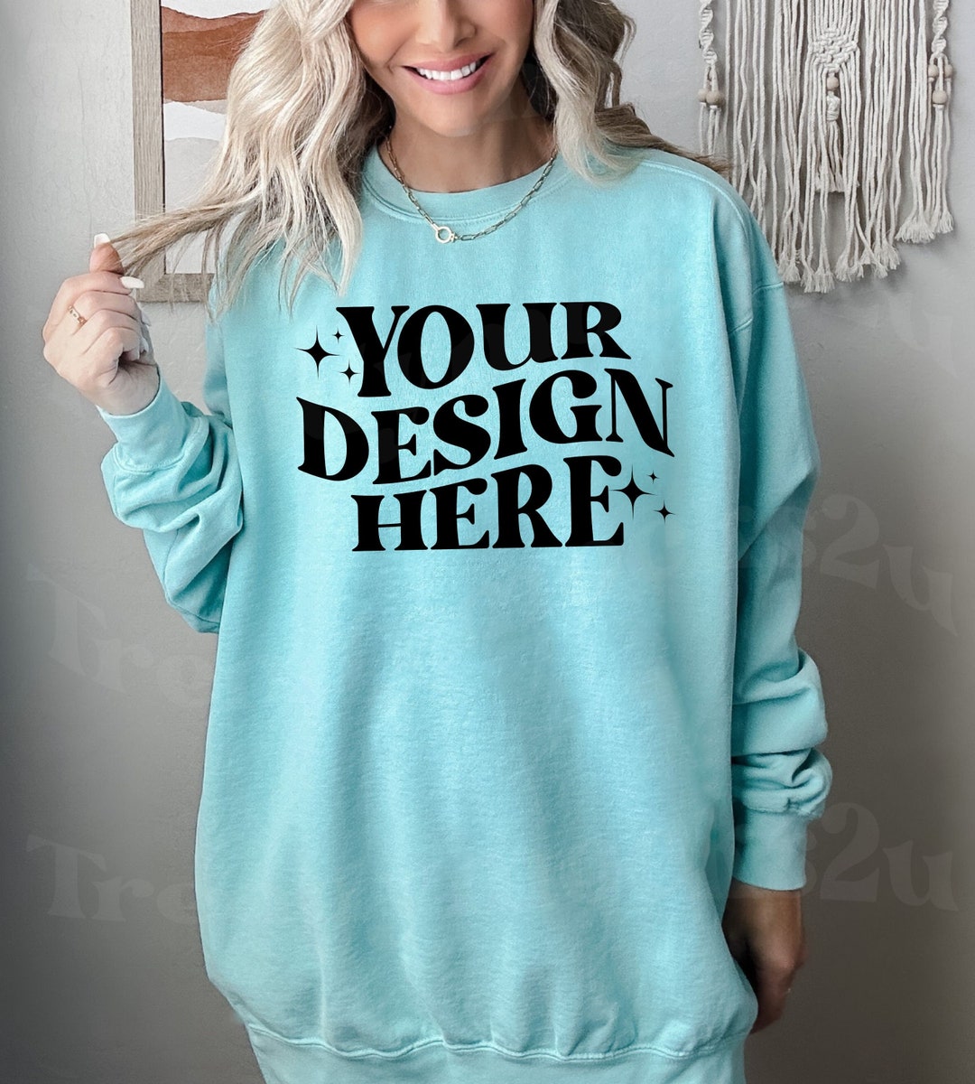 Chalky Mint Comfort Colors 1566 Mockup, 1566 Chalky Mint Mockup ...