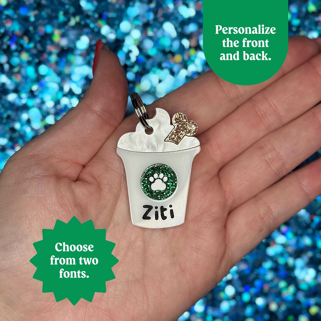 One Pup Cup Please - Pup Cup Dog Tag - Custom Dog Gift - Personalize ...