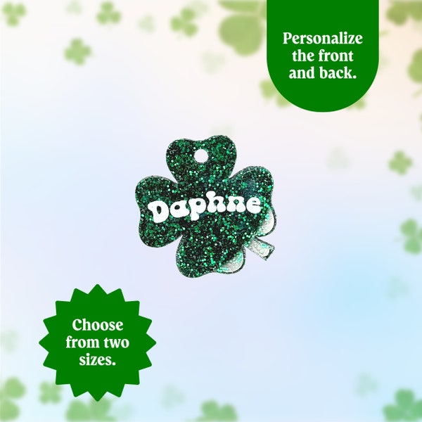 Clover Dog Tag - Etsy