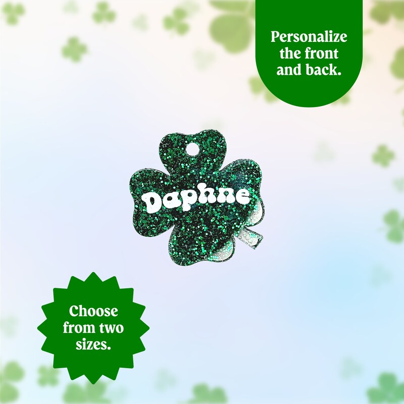 Clover Dog Tag - Etsy