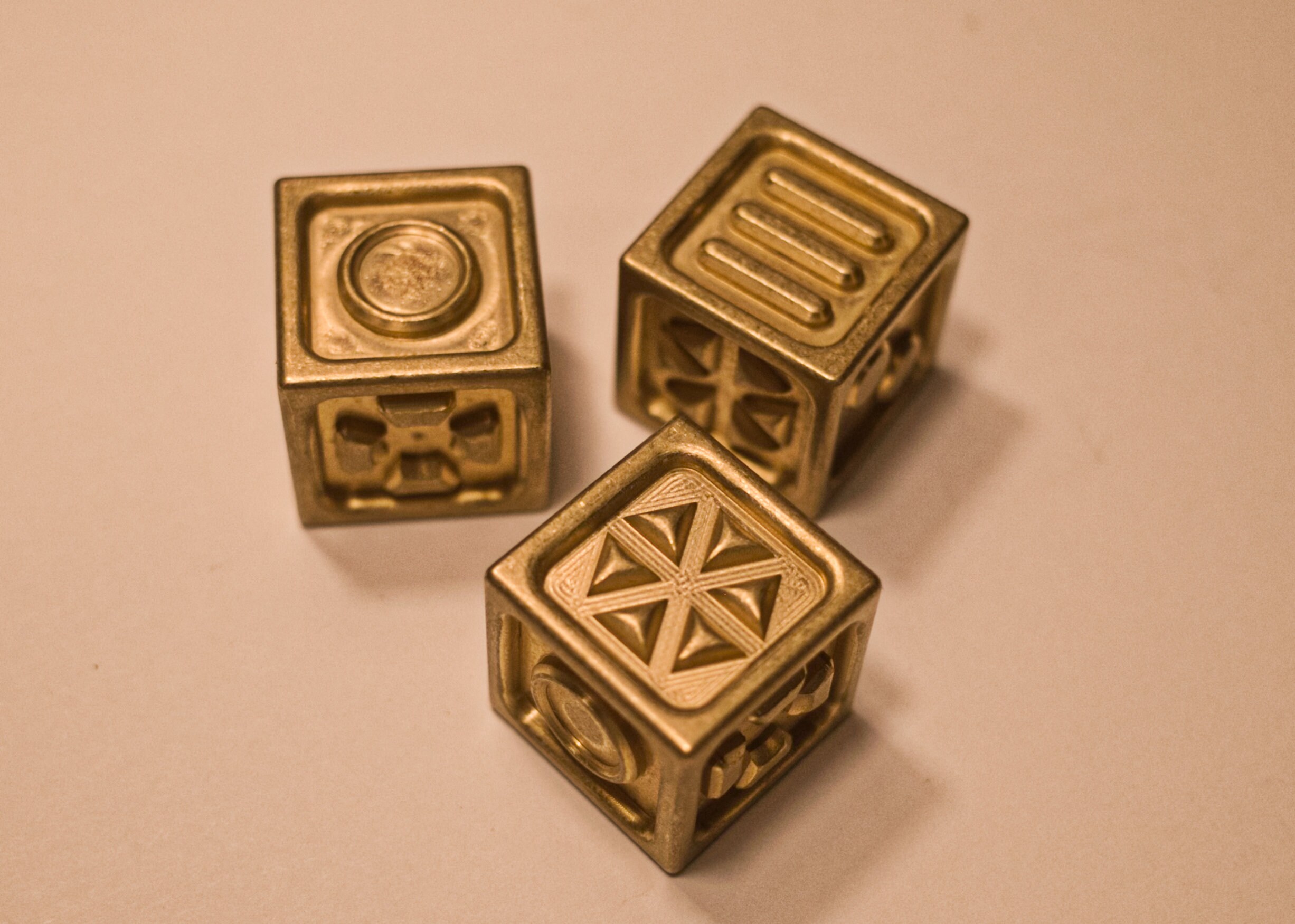 Brass Dice - 20mm - Tumbled Finish - (1) - Etsy