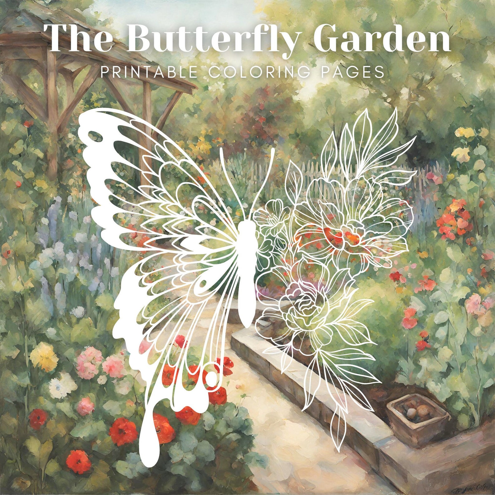 Printable Butterfly Coloring Pages, Butterfly Color Book, Spring ...