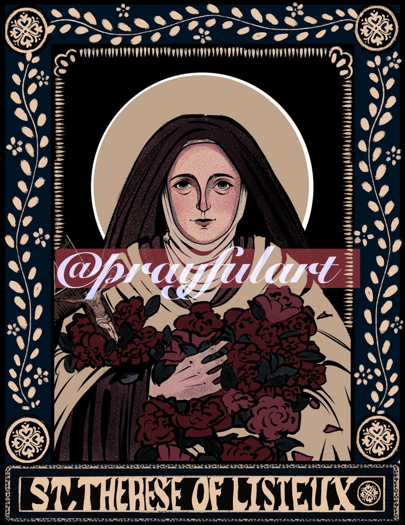 St. Therese of Lisieux Art Print 8.5x11 Inch - Etsy