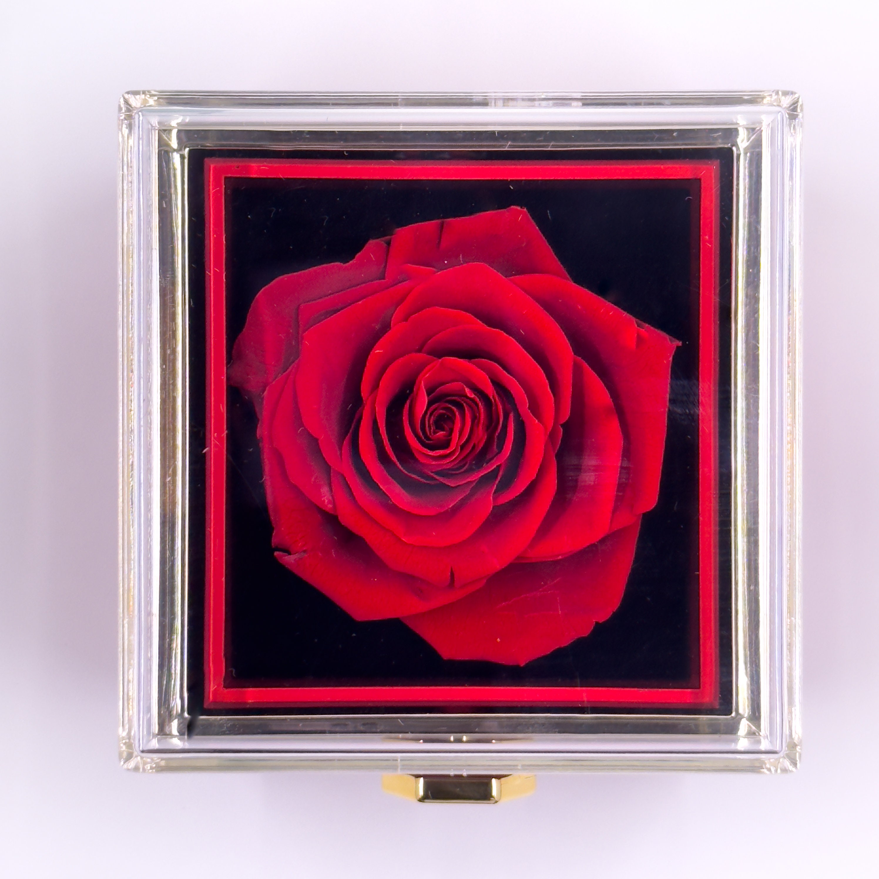 Spring Floral Gift for Her, Rotating Red Jewelry Box With Heart ...