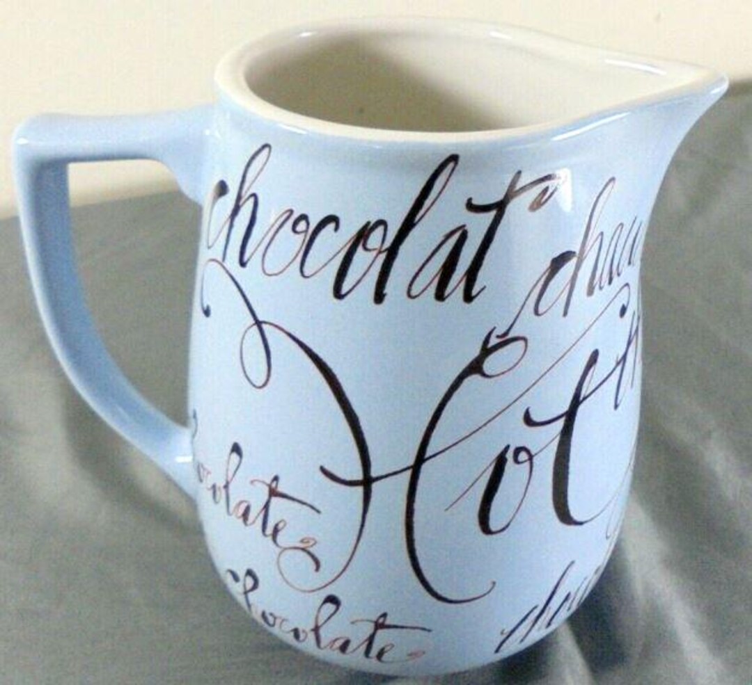 Rosanna Pottery Decorative Ceramic Pitcher Hand Painted Cursive Hot ...