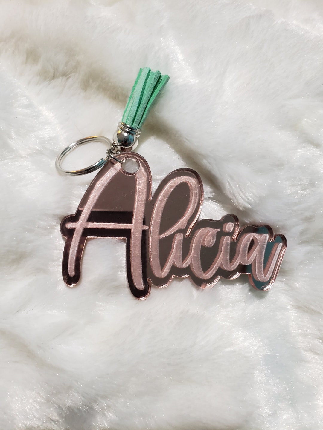 Acrylic Personalized Name Keychains Engraved Keychains Monogram ...