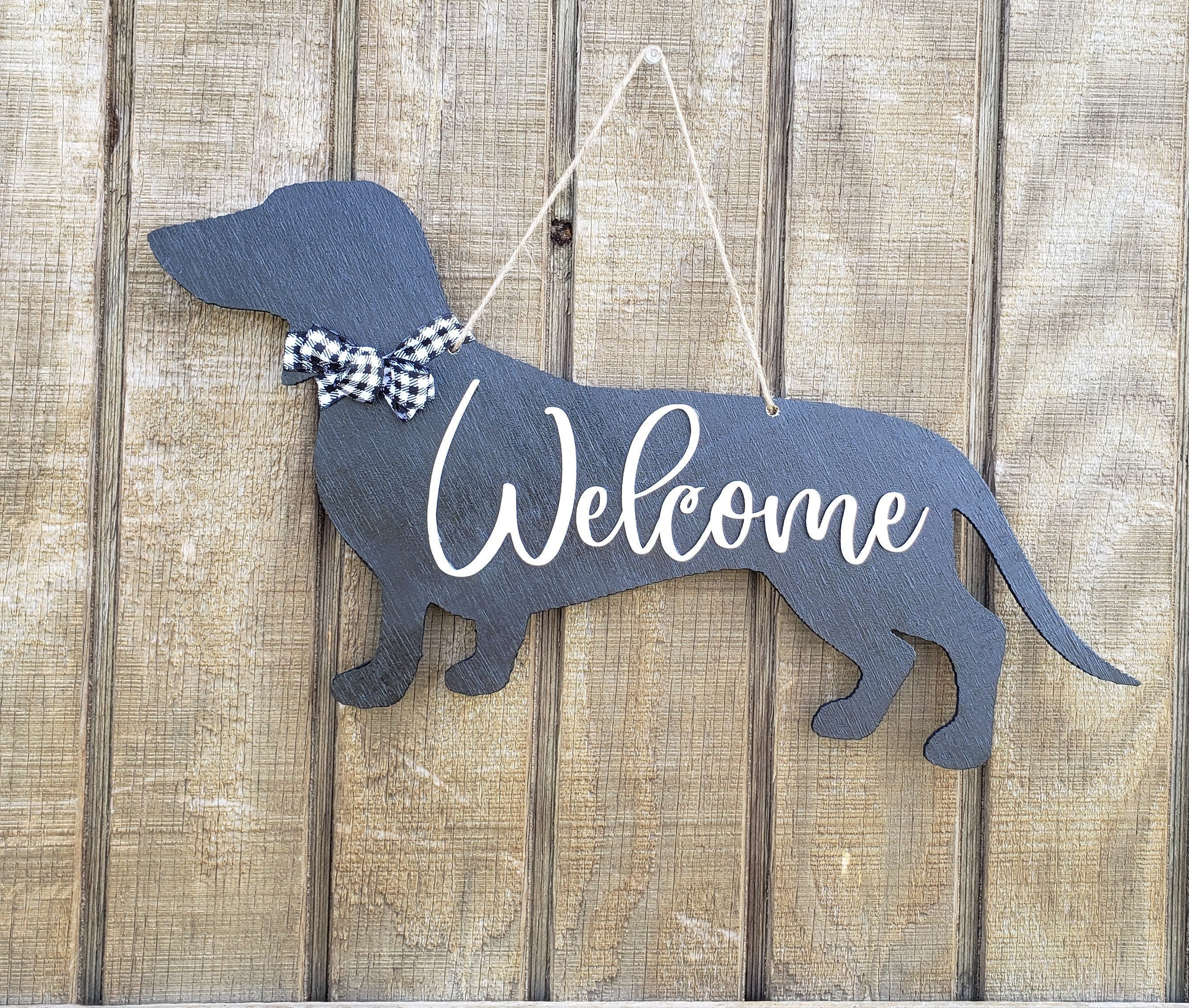 Weiner Dog Dachshund Door Hanger| Animal Lover Door Hanger| Pet Decor ...