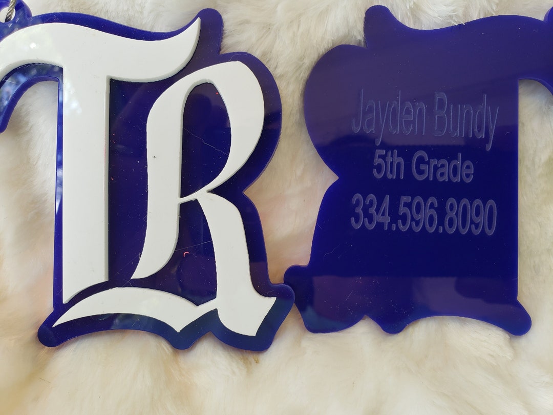 Personalized School Logo Tags| Book Bag Tag| School ID Tag ...