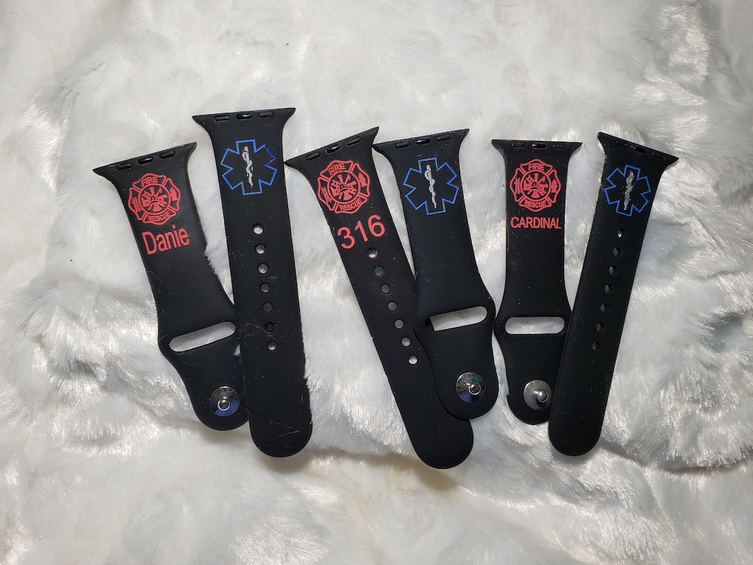 EMS Firefighter Watch Band| Firefighter Silicone Watch Band| Hero Watch ...