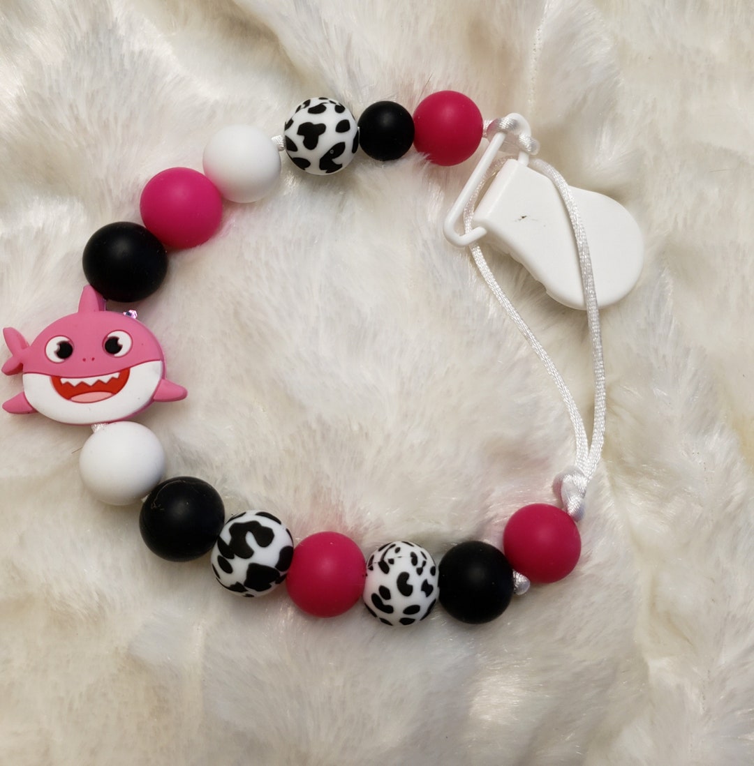 Personalized Baby Shark Theme Pacifier Clip | Silicone Pacifier Clip ...