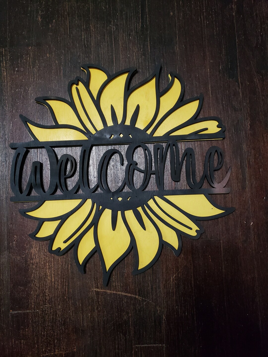 Sunflower Welcome Door Hanger| Sunflower Door Hanger| Welcome Door ...
