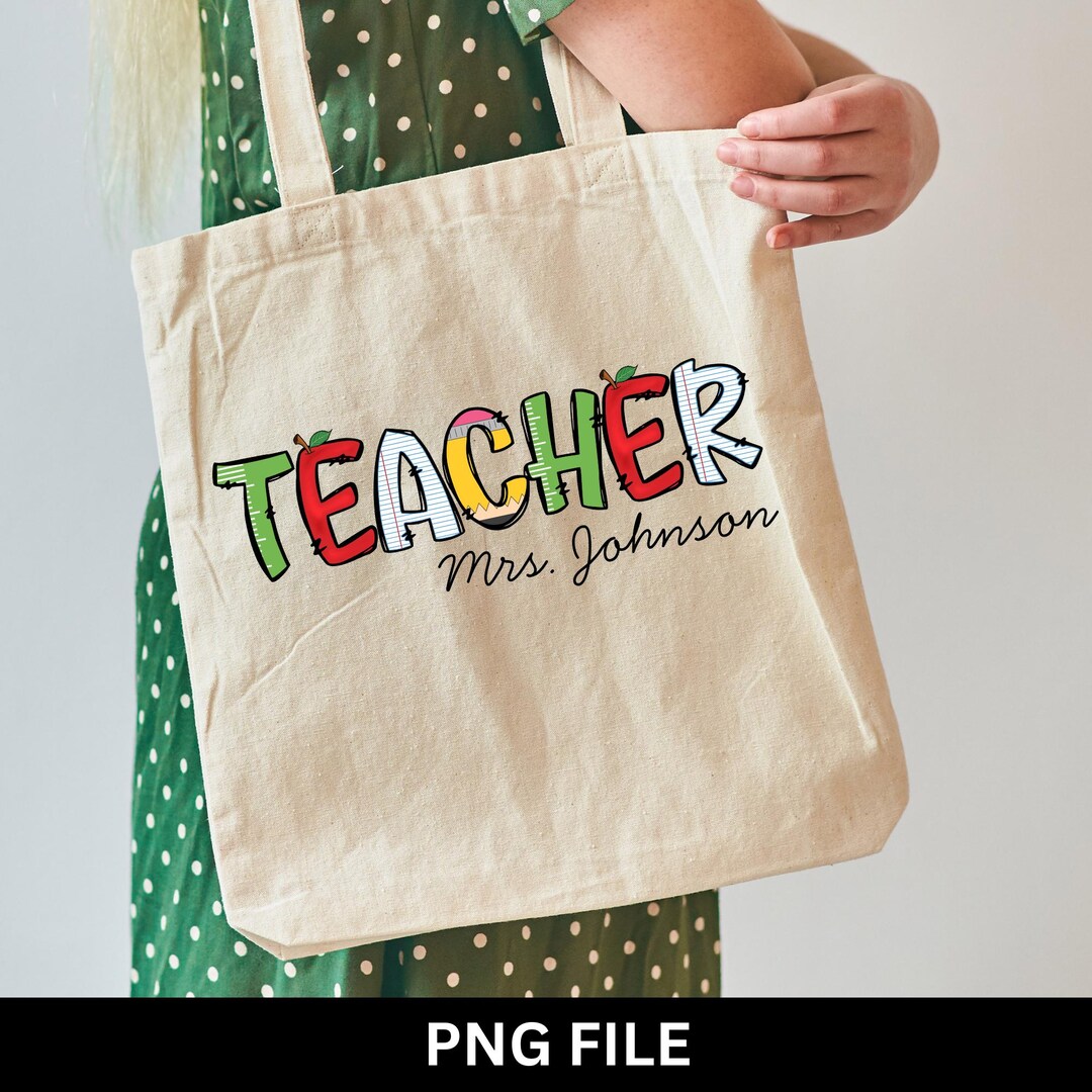 Custom Name Teacher Png, Personalized Teacher Png, Teacher Appreciation ...