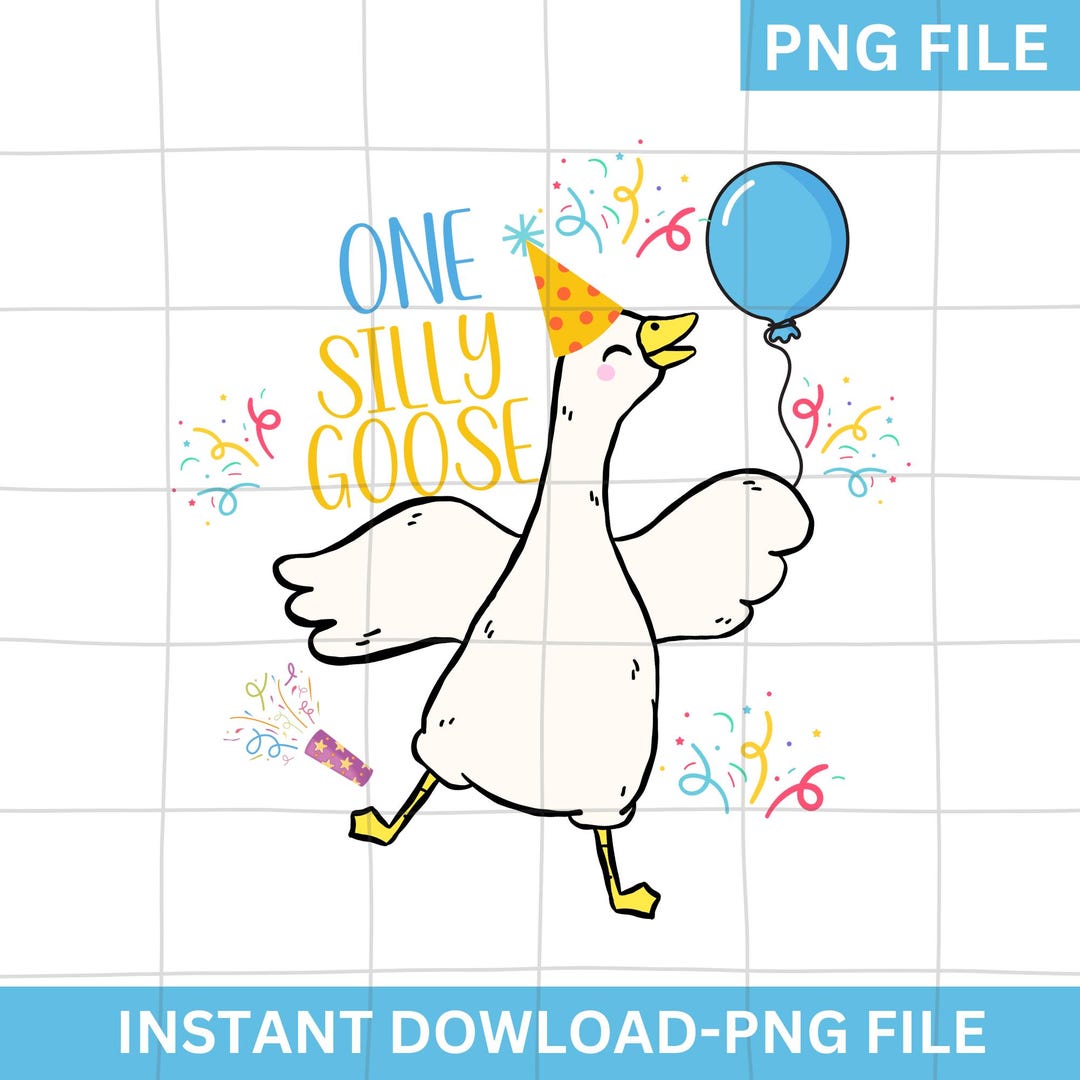 One Silly Goose Birthday Boy Png , Goose First Birthday Png, Birthday ...