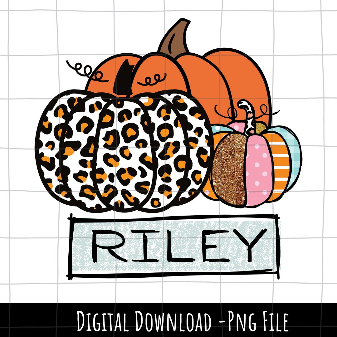 Personalized Halloween Pumpkin PNG, Girl Name Design (digital Download ...