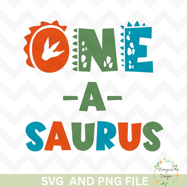 One-a-saurus SVG PNG Cut File, Dino 1 SVG, Dinosaur First Birthday ...