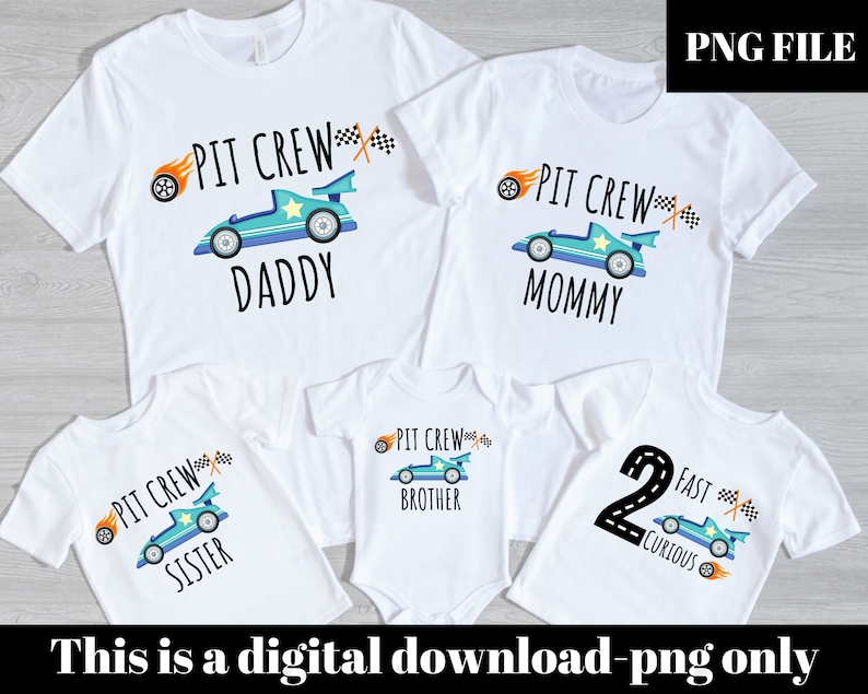 Two Fast Birthday Png, Race Car Family Png, Pit Crew Family Png, Pit ...